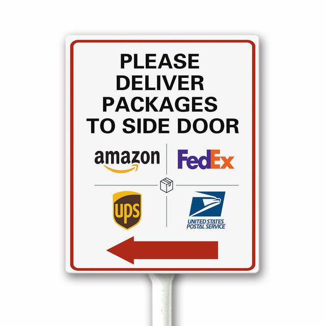 4.6X6 Inches Please Deliver All Packages to Side Door Left Arrow ...