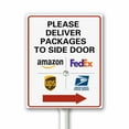 Delivery Sign Package - 8x12 Inch Aluminum Metal Sign For Garage Door ...