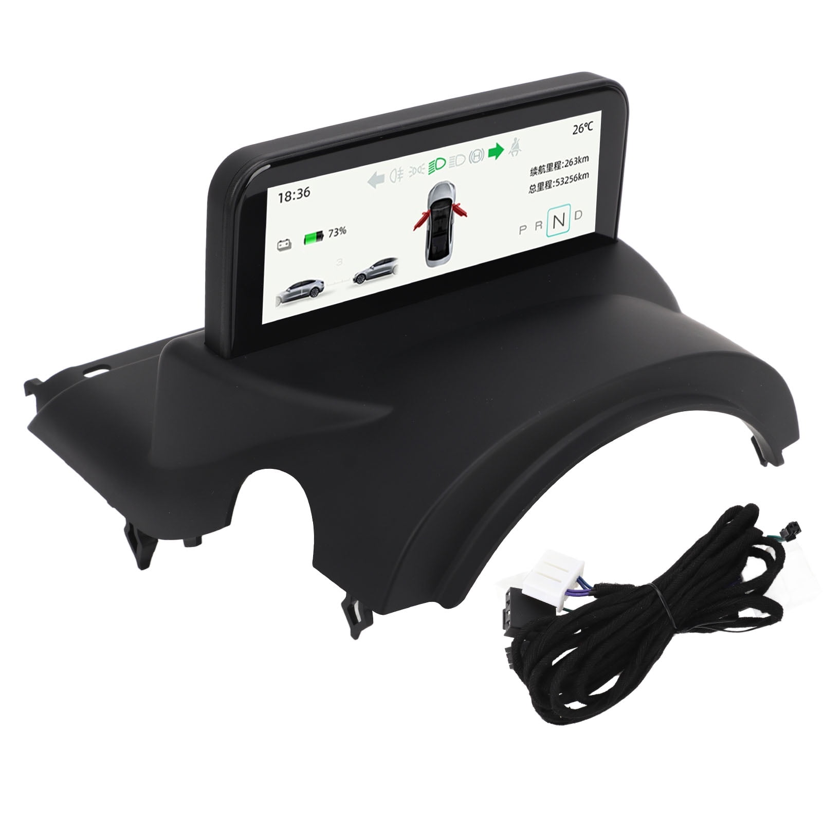 4.6in HD LCD Meter Speedometer Over Speed Temperature Warning Car HUD ...