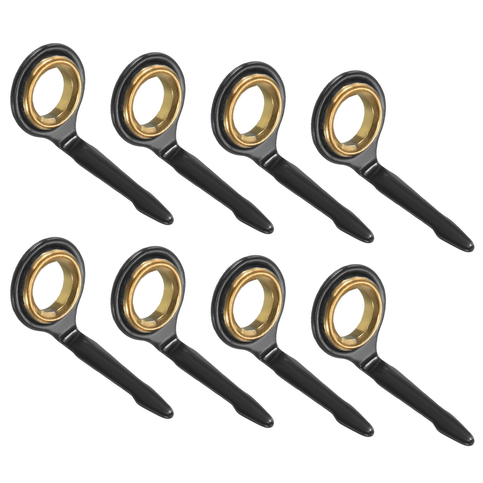 4.6mm Iron Fishing Rod Guide Repair Kit Eyelet Replacement, Black 8 ...