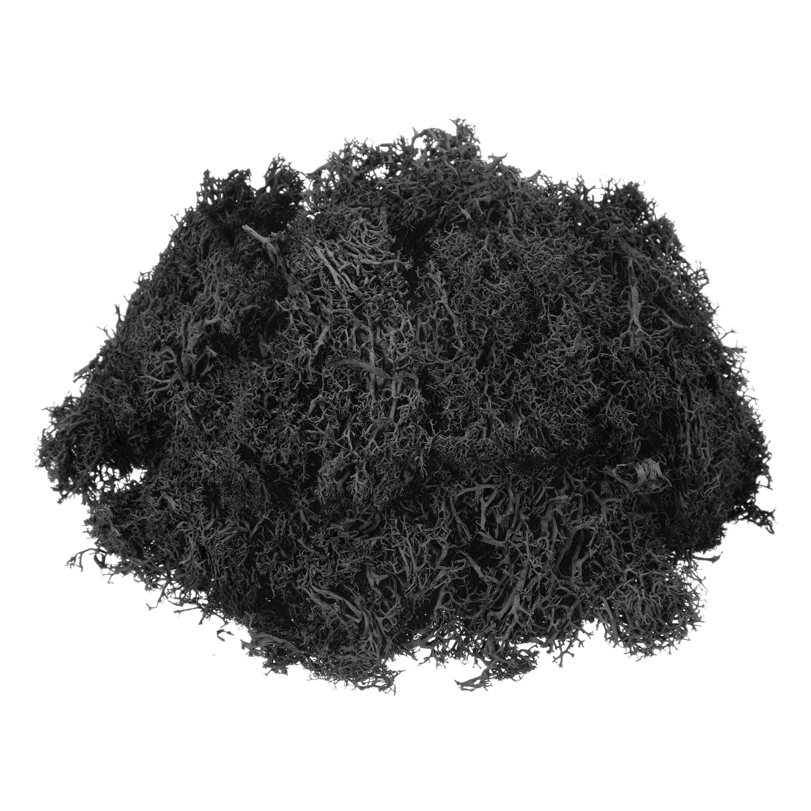 4.6oz Preserved Reindeer Moss, Black Decorative Artificial Fake Moss ...