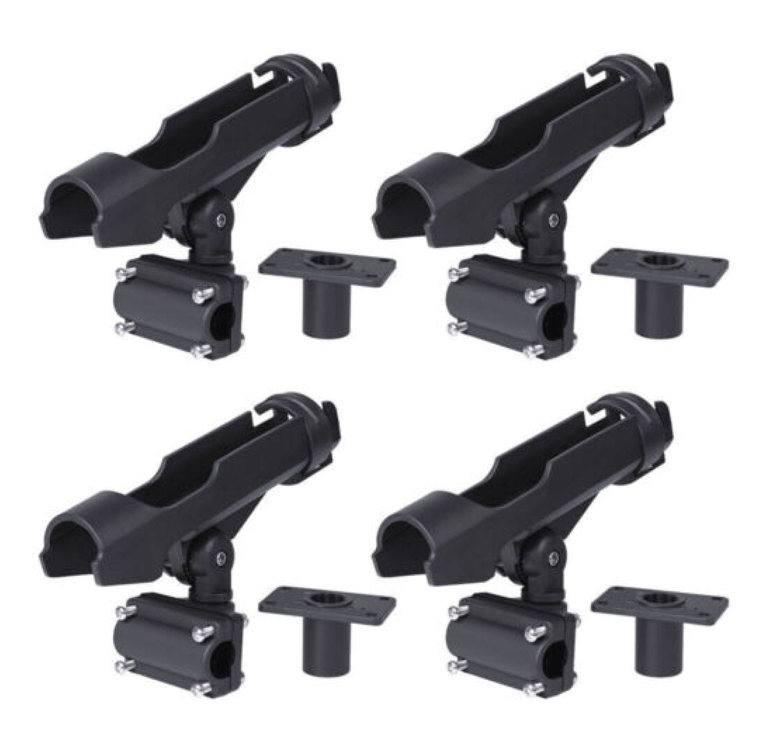 4/6pcs Kayak Boat Fishing Pole Rold Holder Rack 360° Adjustable Side ...