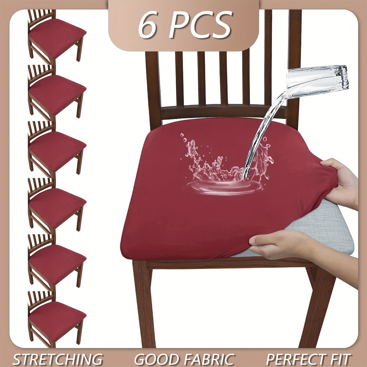 4/6pcs Milk Fiber Chair Covers, Removable Chair Cover Set, Elastic ...