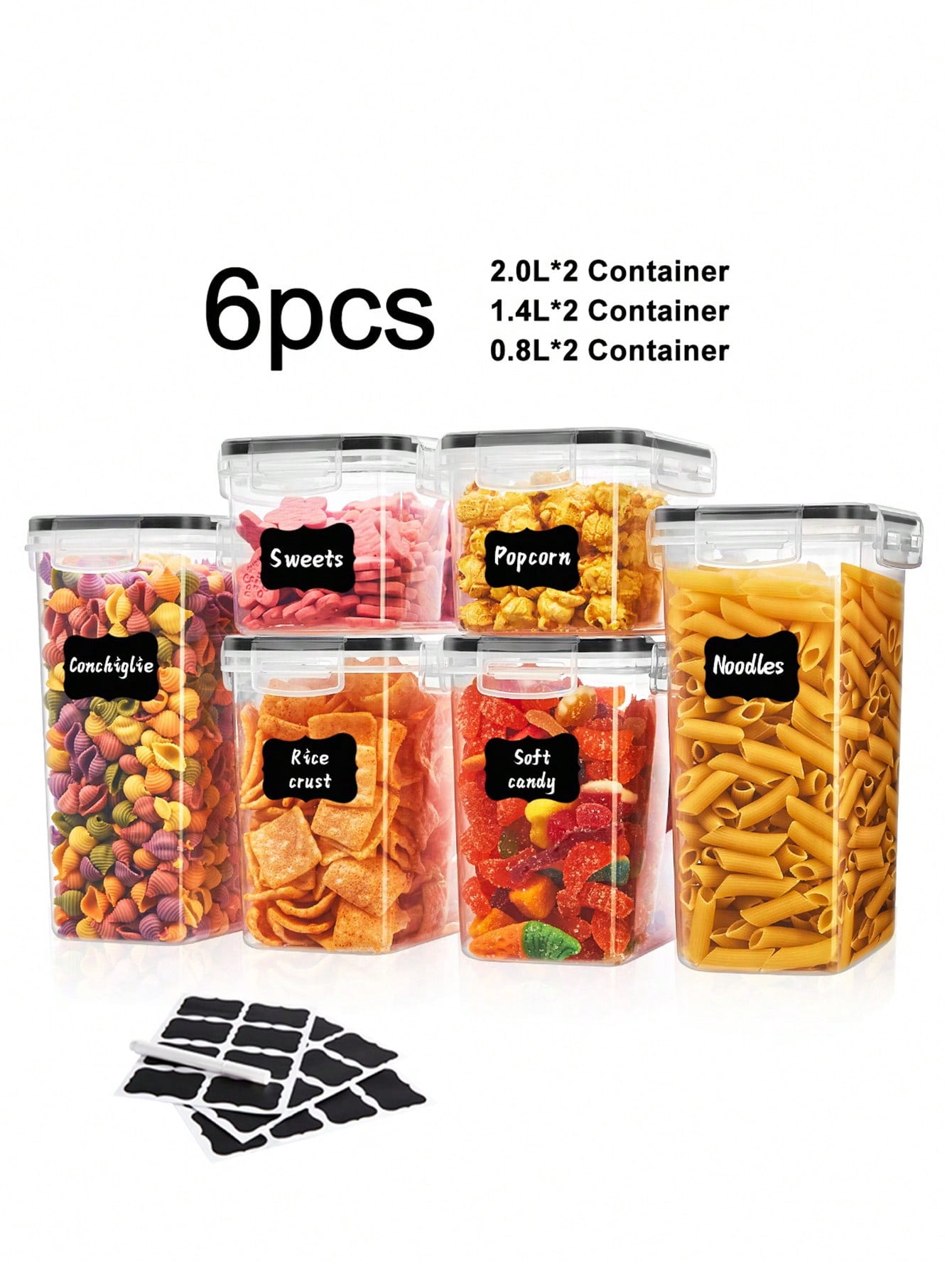 4/7/10/15/18/21pcs Storage And Organization,Labeled And Marked Airtight ...