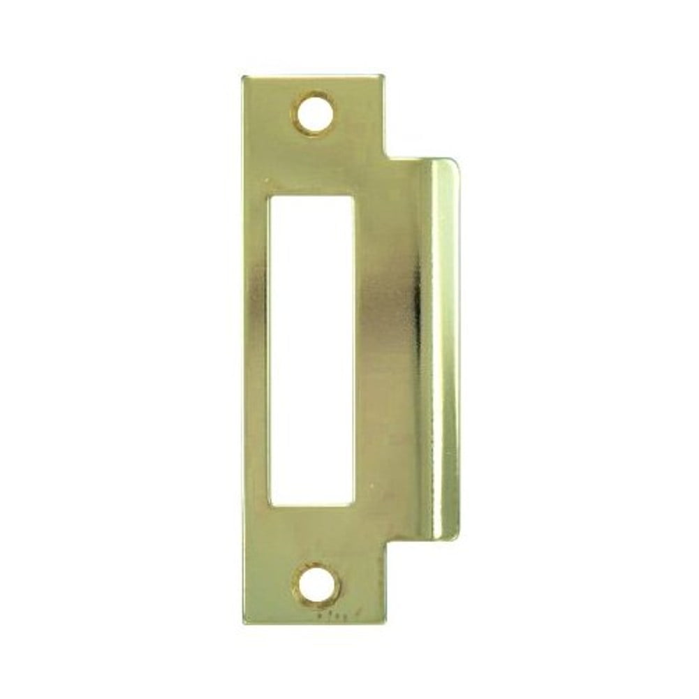 4-7/8" Brass Plated Strike Plate with Large Hole for Mortise Locks ...
