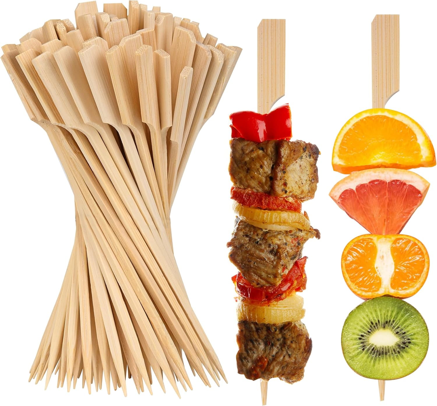 4.7 Inch Bamboo Skewers For Appetizers, 400 PCS Cocktail Picks, Fancy ...