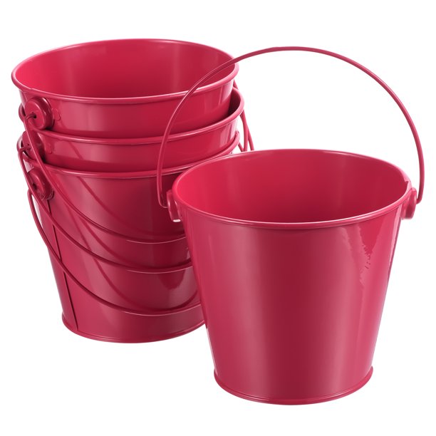 4.7 Inch Colored Metal Buckets Pencil Holder Buckets Metal Planter ...