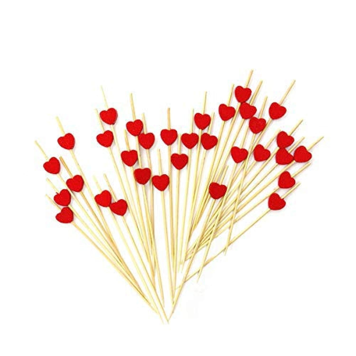 4.7" Party Frilled Toothpicks Cocktail Sticks Bamboo Skewers,100 Count ...