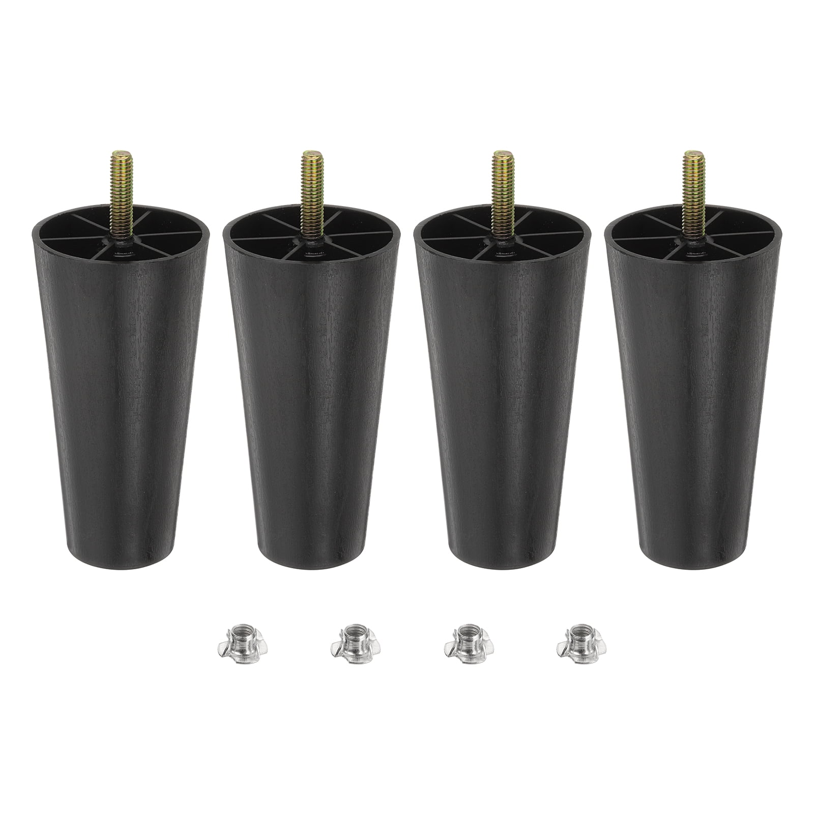 4.7 inch Plastic Round Tapered Furniture Legs, Set of 4 Replacement ...