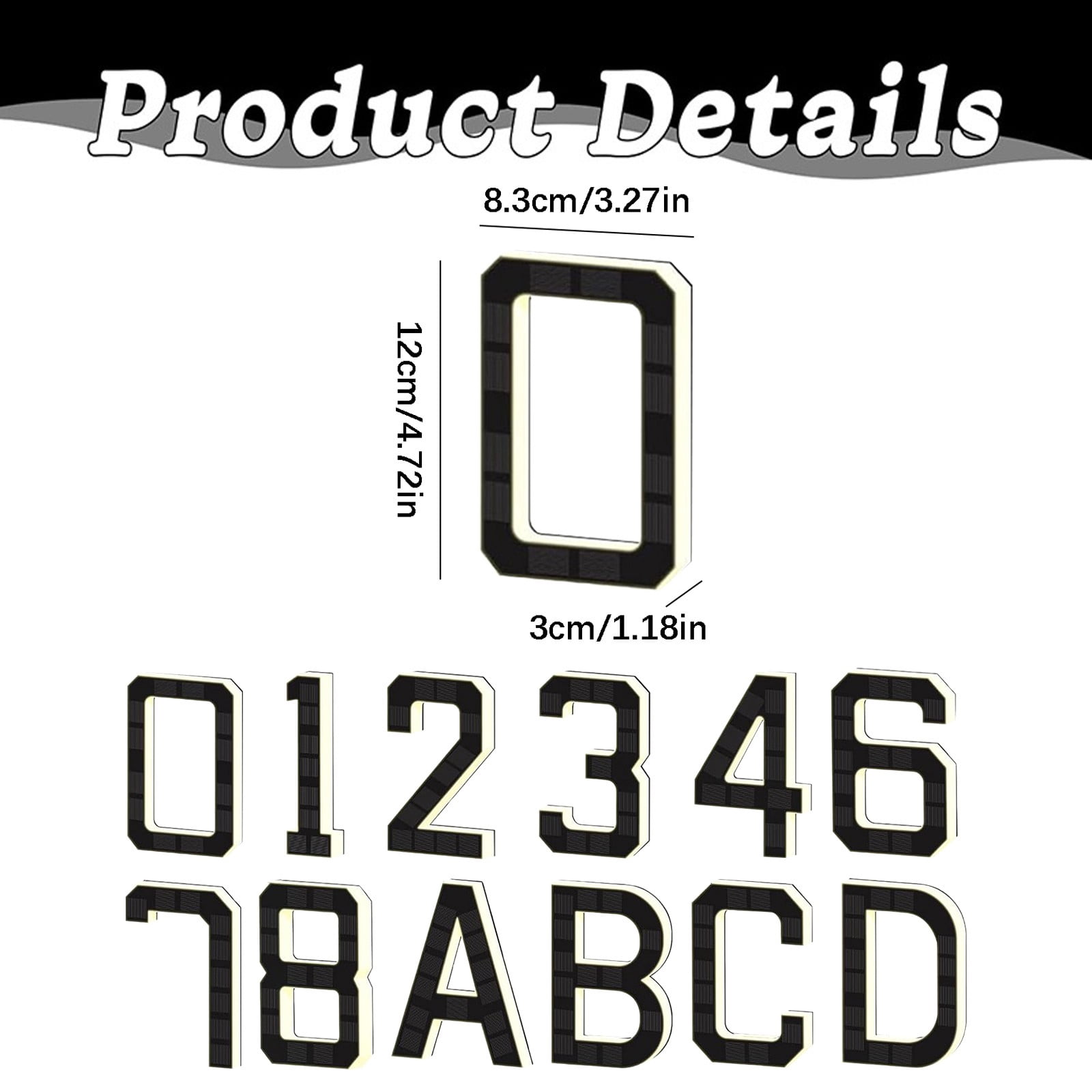 4.72 Inch Solar Lighted House Numbers for Outside, Light Up Waterproof ...