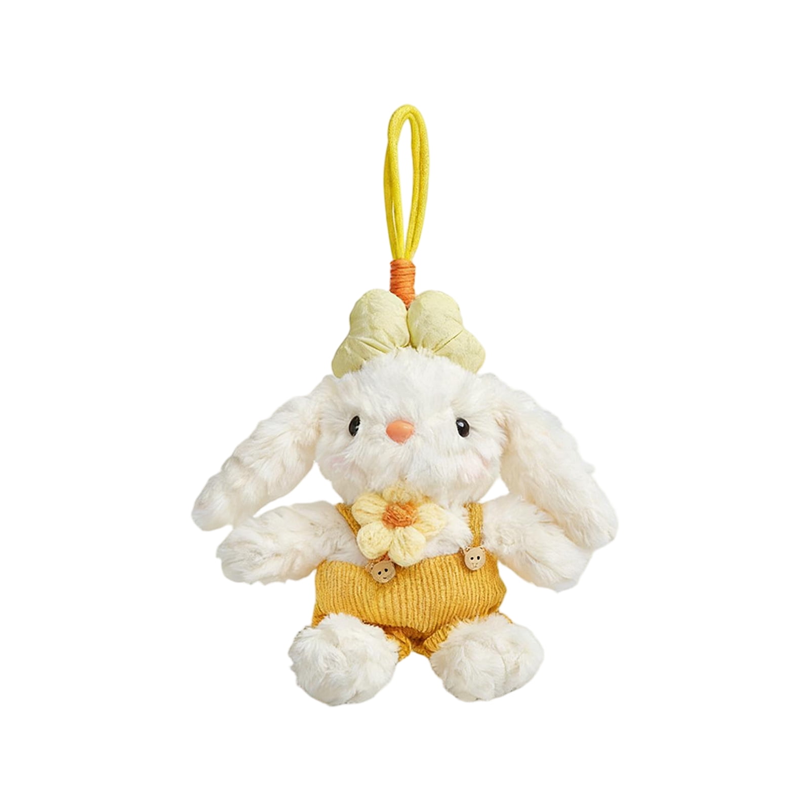 4.72in Bunny Plush Keychain, Cute Plush Lop-eared Rabbit Keyring for ...