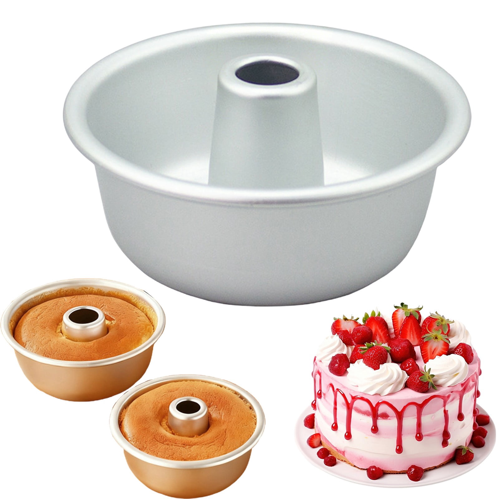4.72in Cake Pan Round Nonstick Pound Cake Pan for Baking,Tube Cake Pan ...