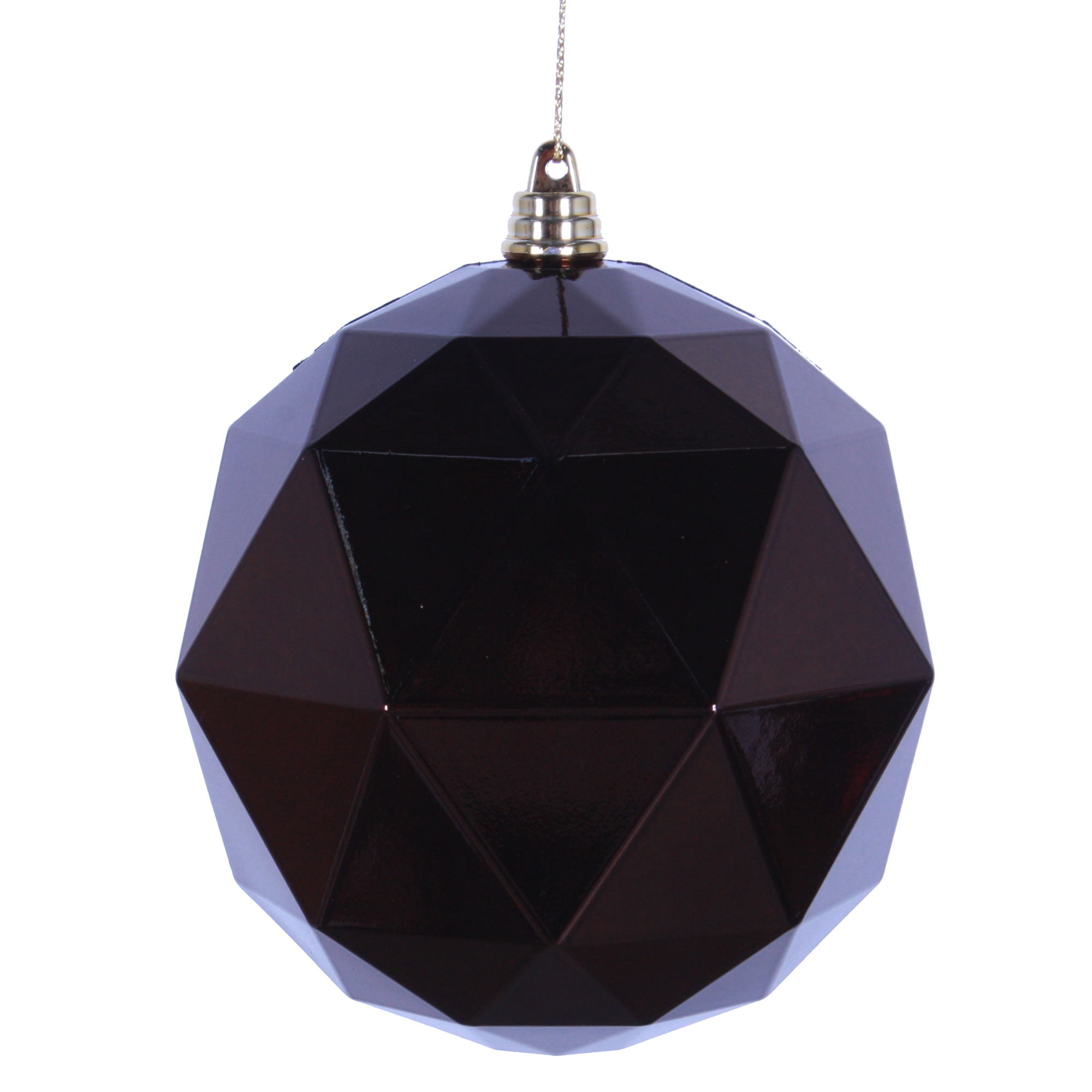 4.75" Chocolate Shiny Geo Ball 4/bag - Walmart.com