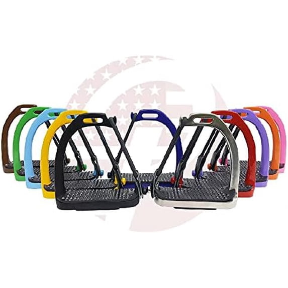 4.75’ Peacock Horse Stirrups 11 Colors Equestrian Safety Iron Fillis ...