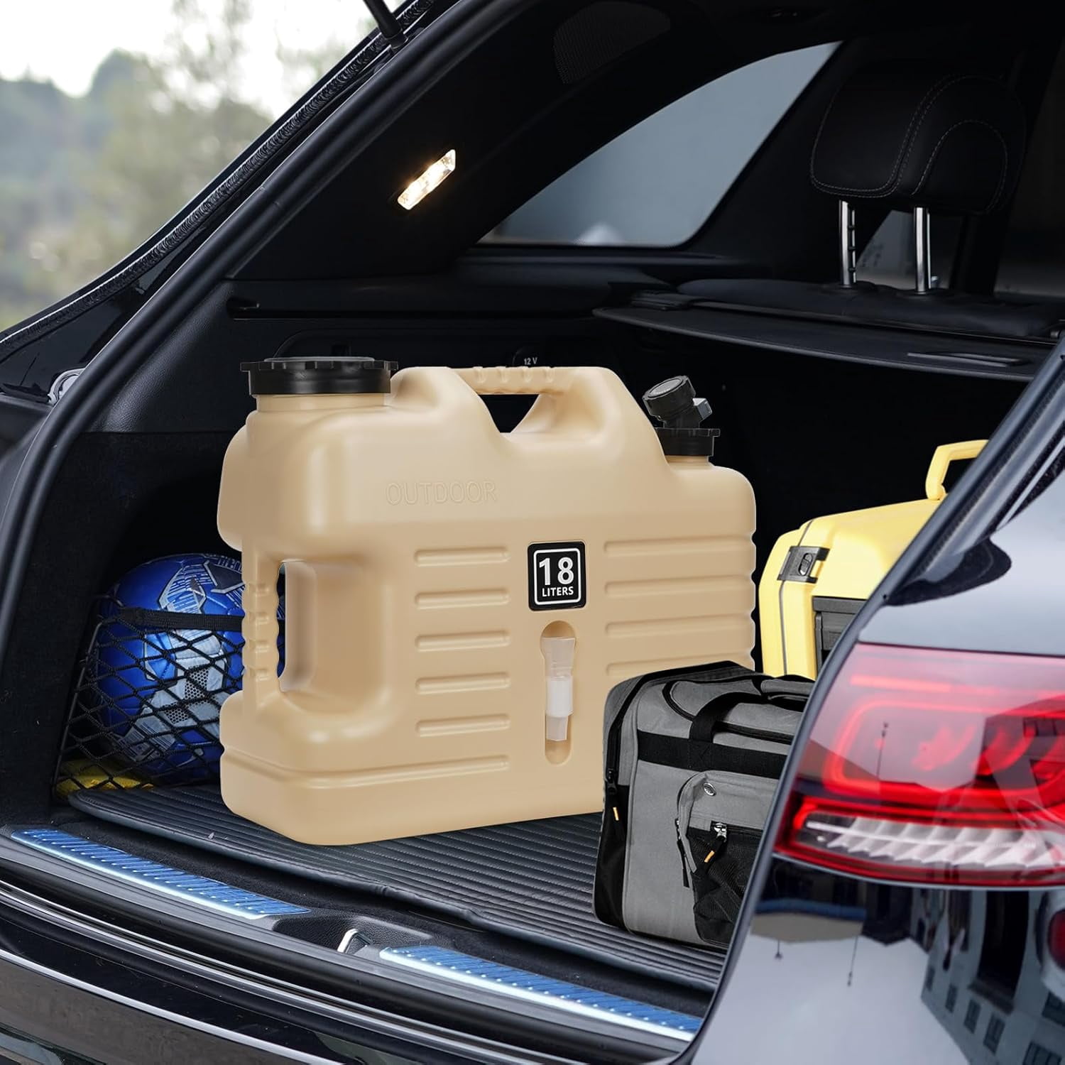 4.76 Gallon Water Jug with Spigot, Large Portable Emergency Water ...