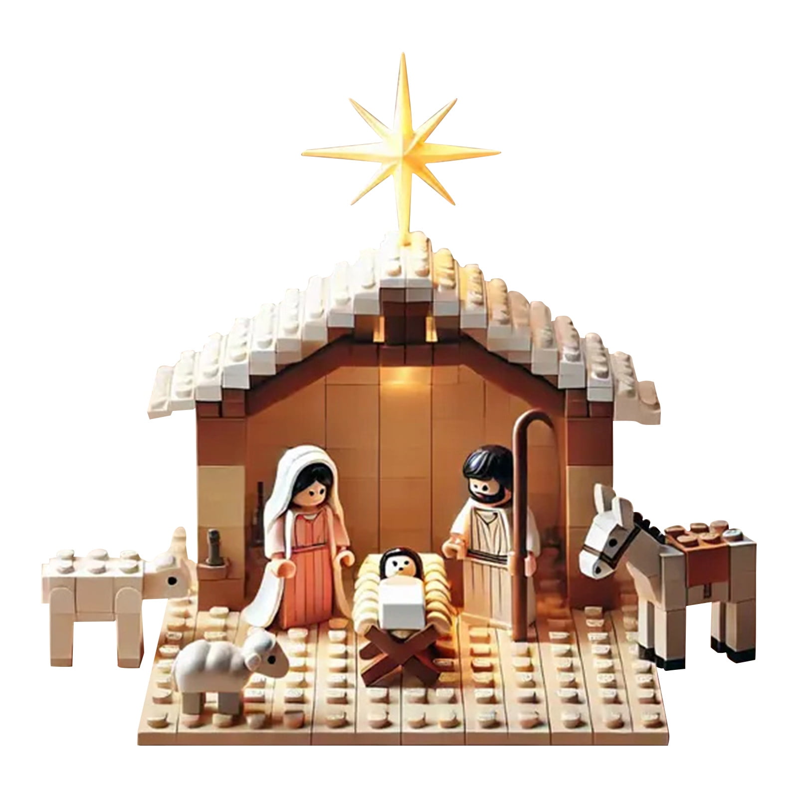 4.7INCH Jesus Building Block Set, Nativity Blocks Set, Nativity ...