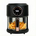 4.7QT Glass Air Fryer, 360? Viewable Glass Air Fryer Non , 6-IN-1 ...