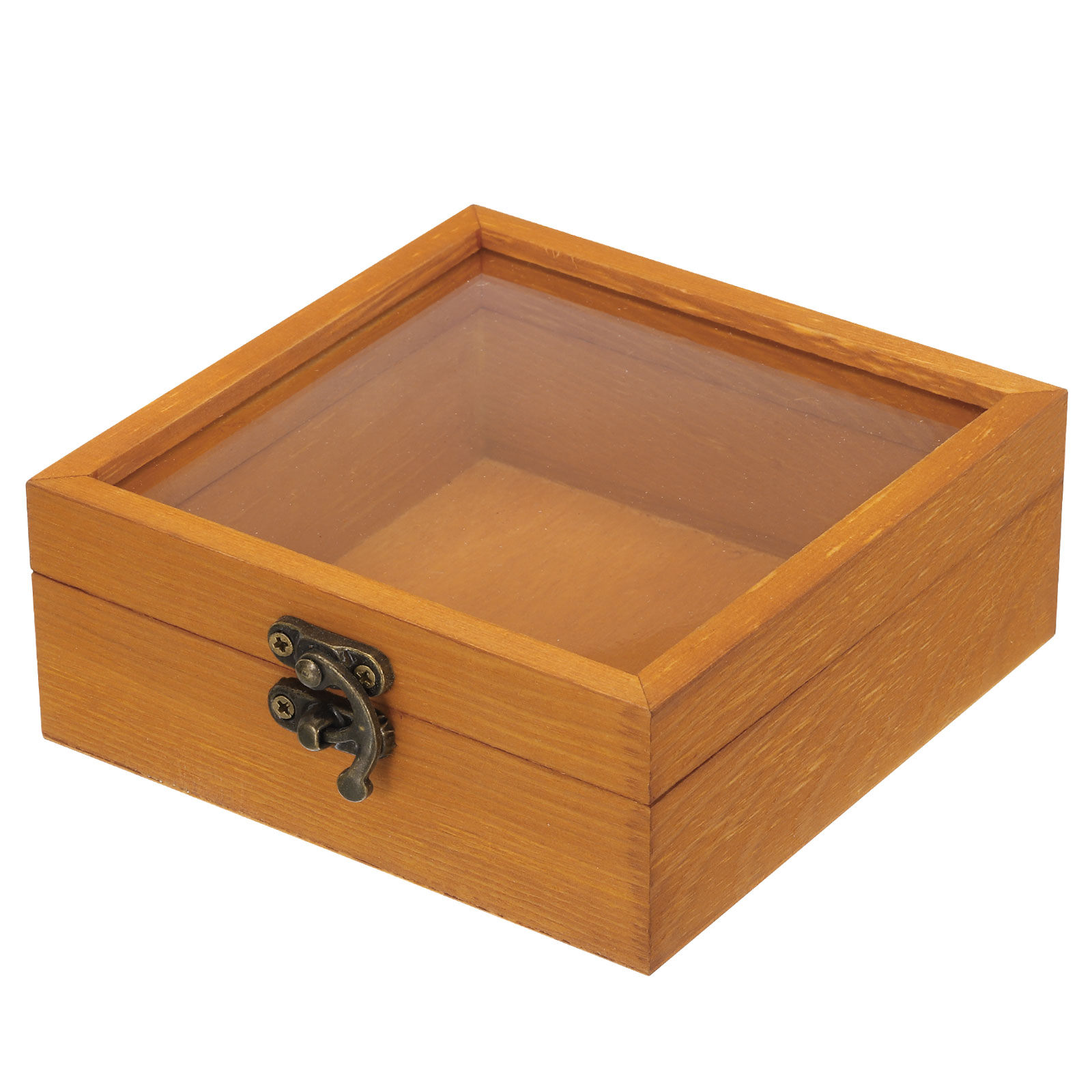 4.7x4.7x1.8 Inches Unfinished Wooden Box Rectangle Storage Box Natural ...