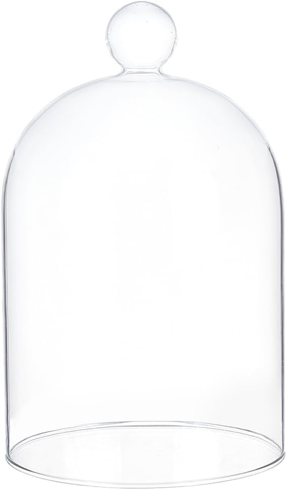 4.7x6.3inch Glass Display Cloche Clear Dustproof Dome with Bell Glass ...