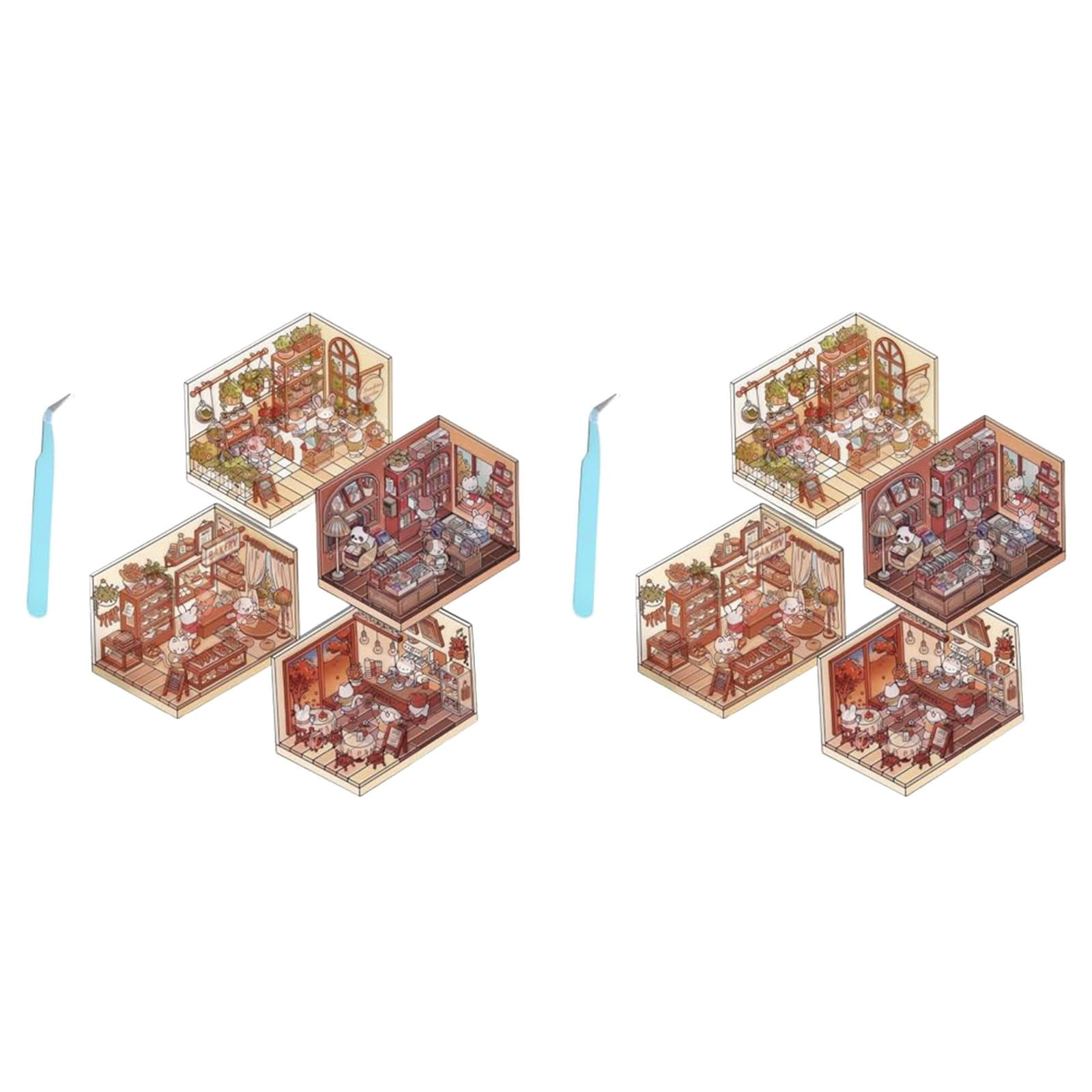 4/8/12/16/24 PCS 3D Sticker Scene, DIY Stickers, Make Your Own Mini ...