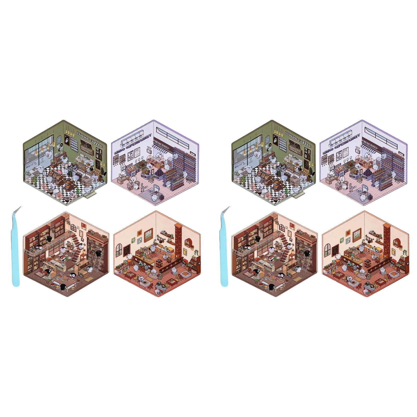 4/8/12/16/24 PCS 3D Sticker Scene, DIY Stickers, Make Your Own Mini ...