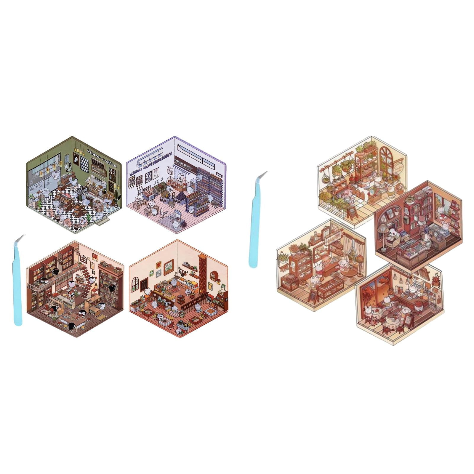 4/8/12/16/24 PCS 3D Sticker Scene, DIY Stickers, Make Your Own Mini ...