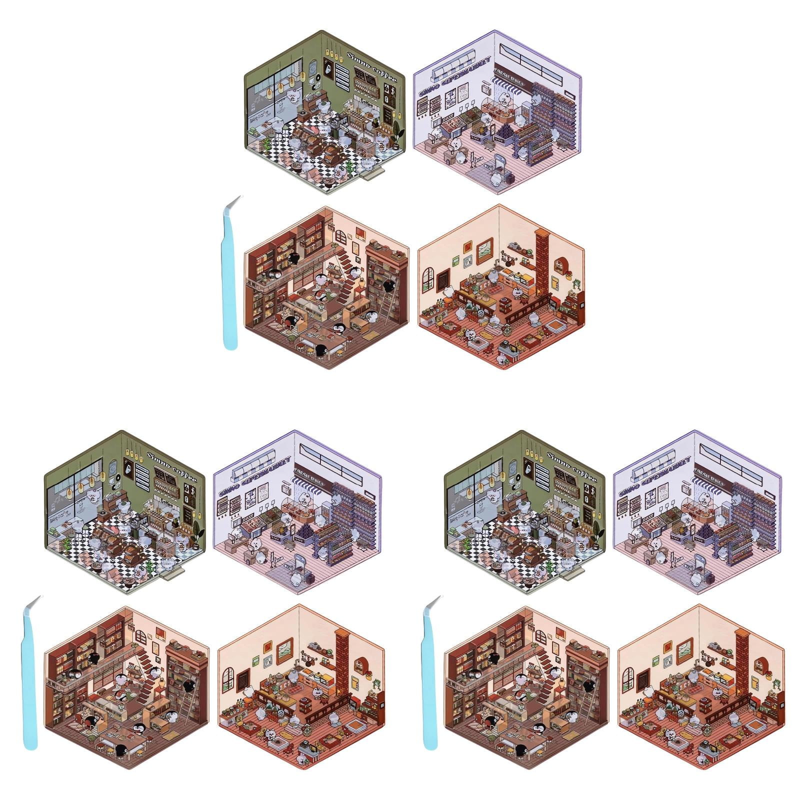 4/8/12/16/24 PCS 3D Sticker Scene, DIY Stickers, Make Your Own Mini ...