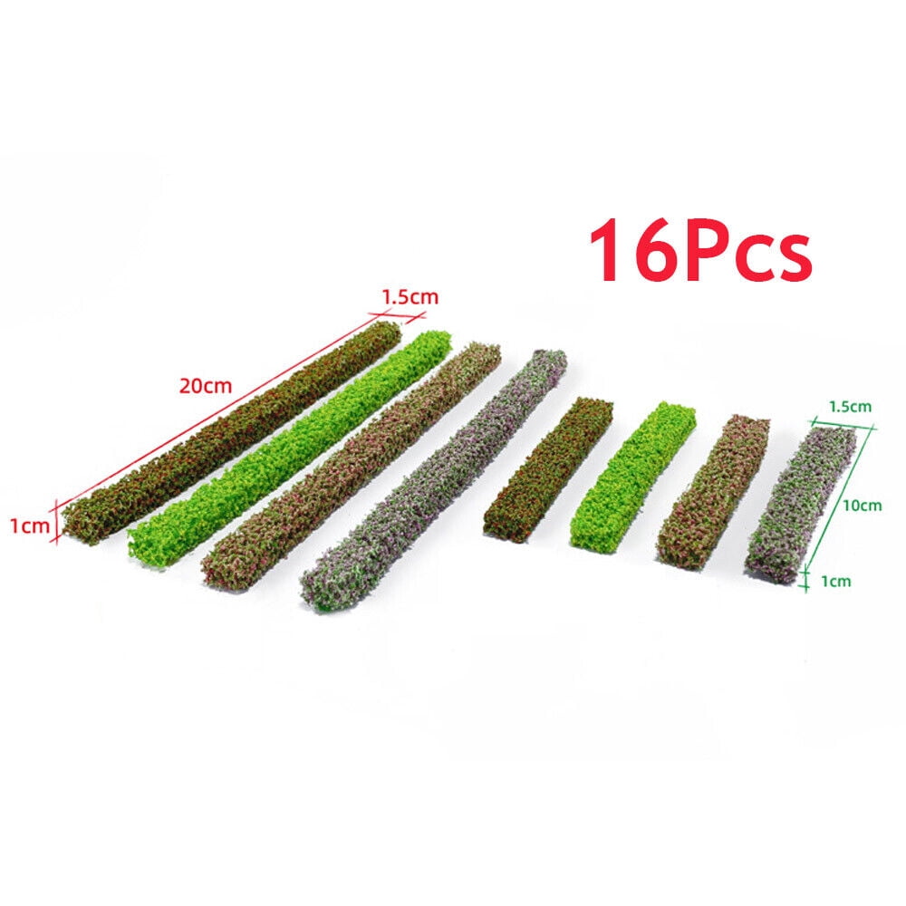4/8/12/16 Pcs -Long Shrub Strips Grasses HO/OO Scale Fence Garden ...