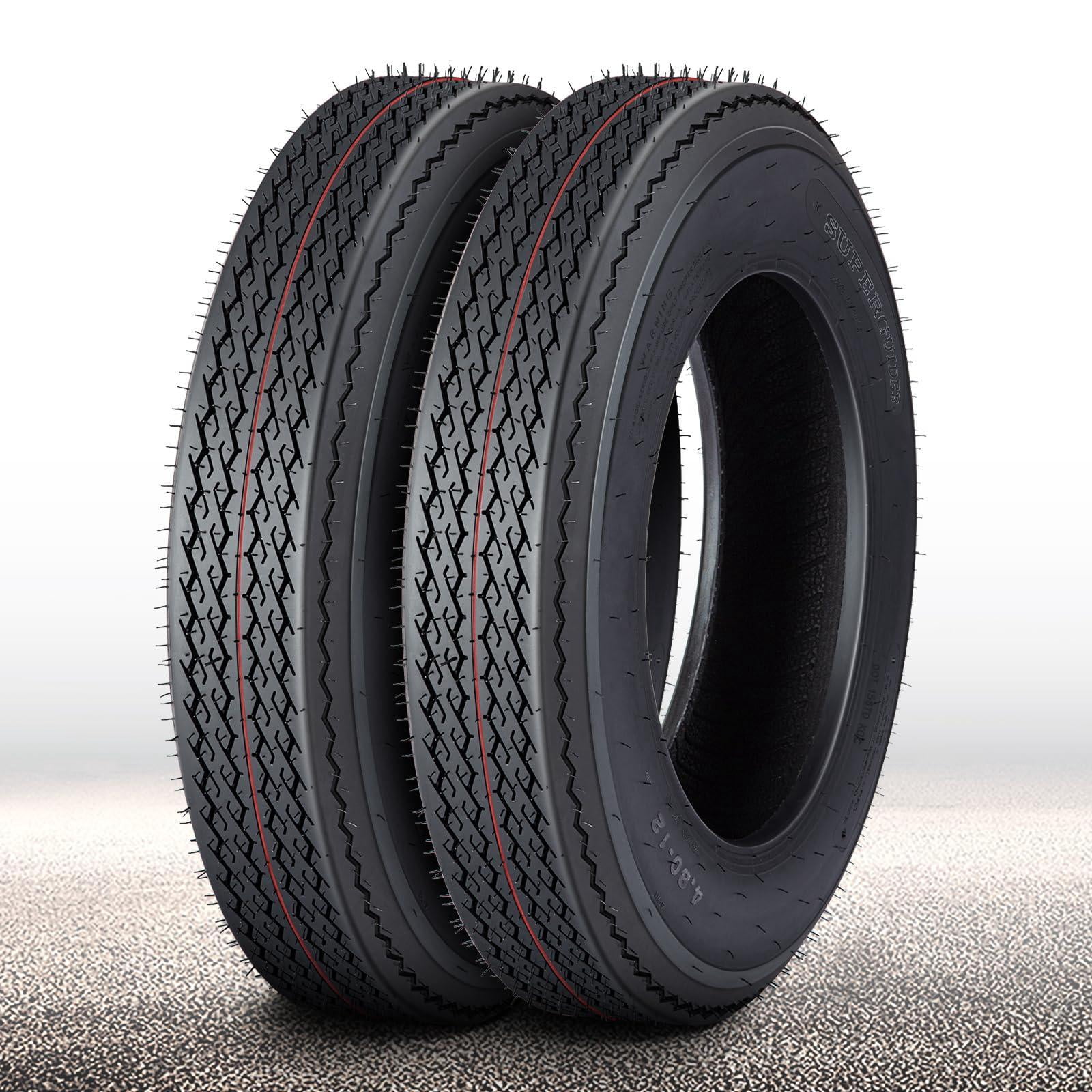 4.8-12 4.8x12 480-12 4.80-12 Trailer Tire - Load Range C, 6 Ply, Load ...