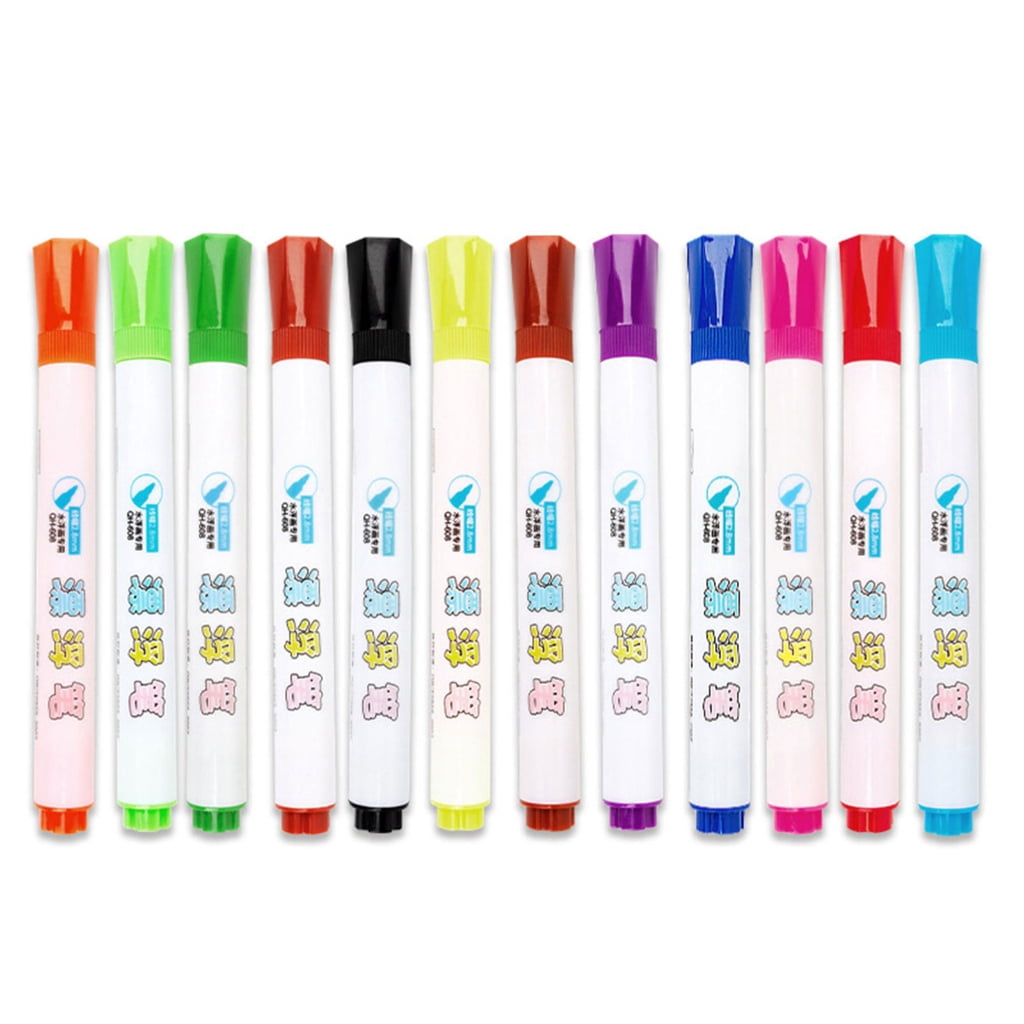 4/8/12 Colors Magical Drawing Floating Marker Pens for Toddler Student ...