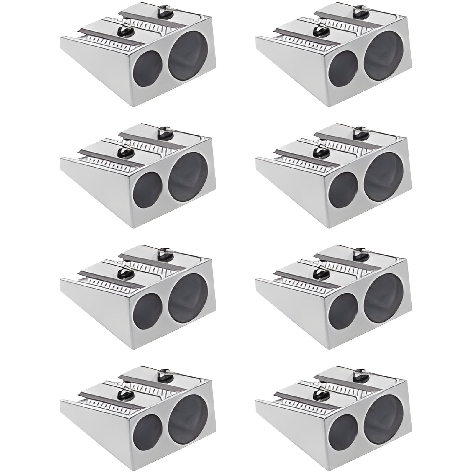 4/8/12-Pack Metal Pencil Sharpeners - Double-Hole Beveled Aluminum ...