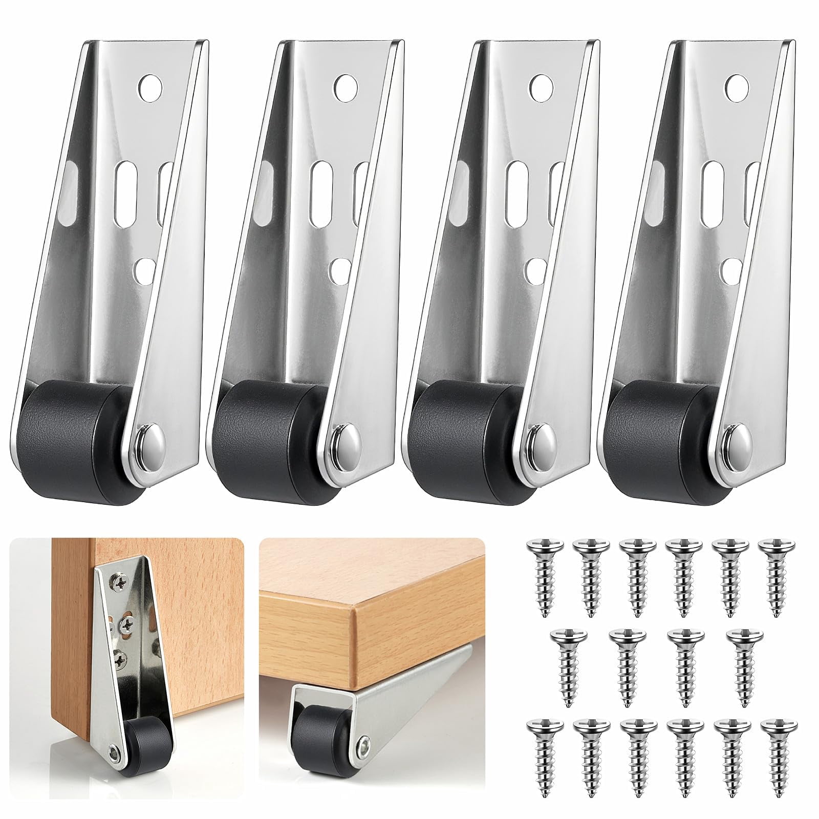 4/8/12 Pack Vertical Track Roller Wheel, Bedroom Door Sinking Repair ...