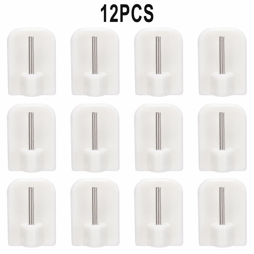 4/8/12Pcs Adjustable Curtain Rod Clip Self--Adhesive Clamp Hook Curtain ...