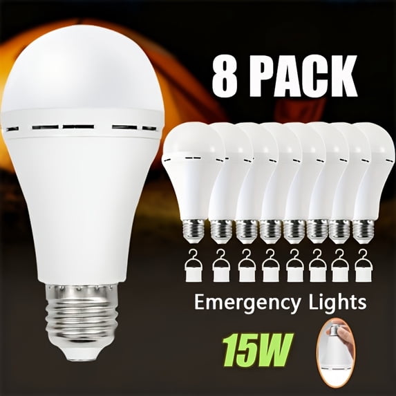 4/8/12pcs Emergency Light for Power Outages Light, 2000mAh Rechargeable ...