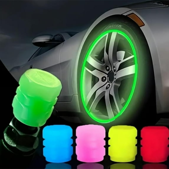 4/8/16/24/32/50/60 PCS Glow-in-The-Dark Car Tire Valve Cap Set, 2026 ...