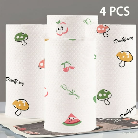 4/8/16 Rolls Lazy Rag Disposable Kitchen Paper Towel Washable Dry and ...