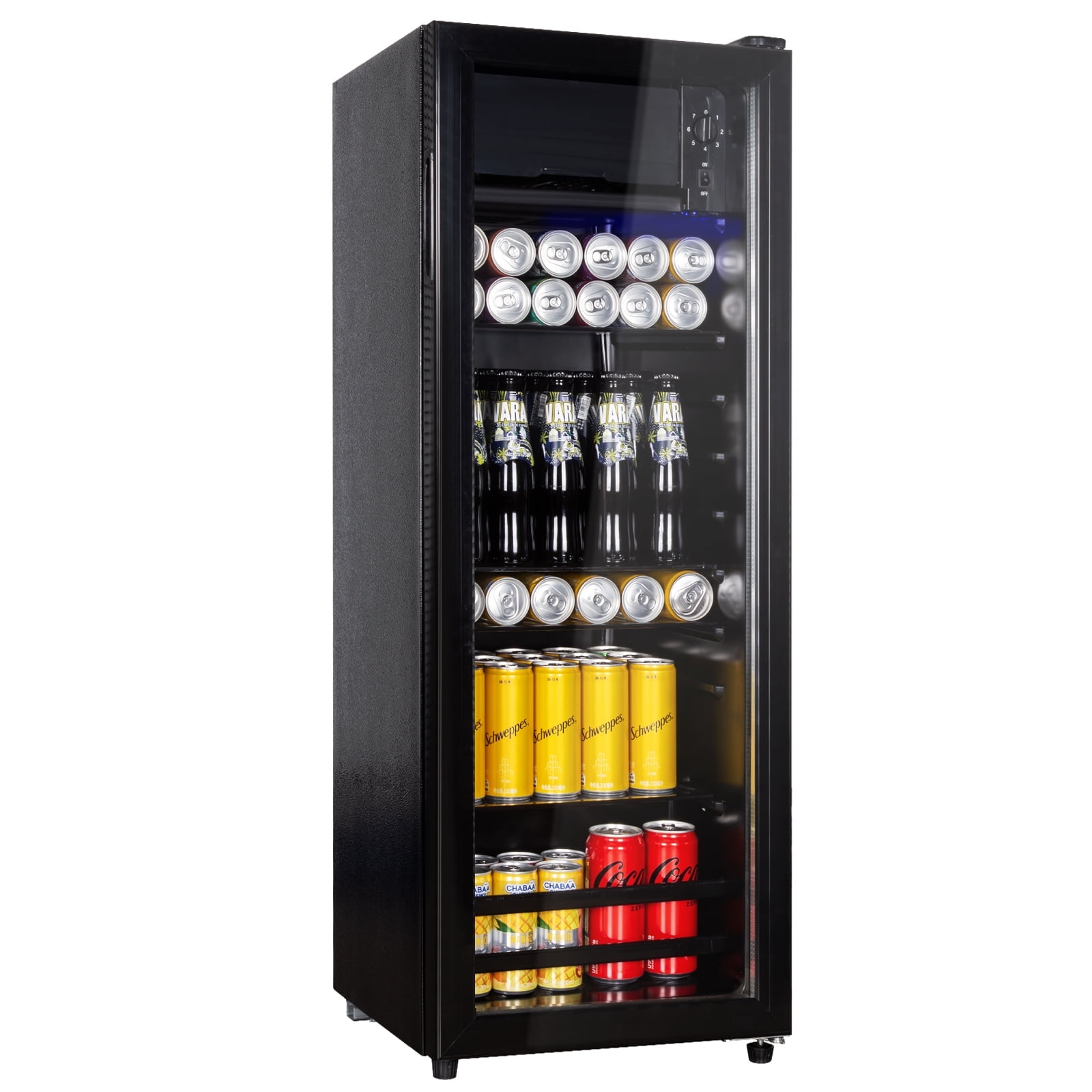 COTLIN 4.8 Cu ft Mini Beverage Refrigerator with Glass Door, 155 Can ...