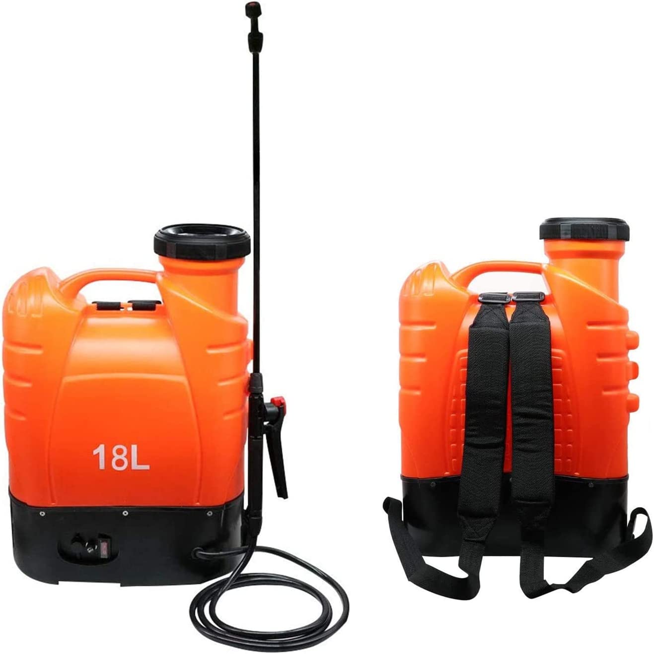4.8 Gallon Power Sprayer with 4 Different Spraying Nozzles,Backpack ...
