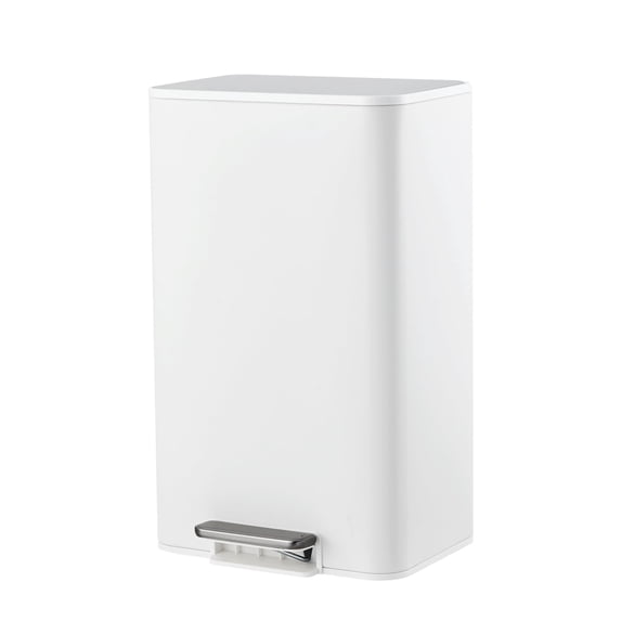 4.8 Gallon Rectangular Trash Can with Soft-Close Lid, Garbage Can Foot ...