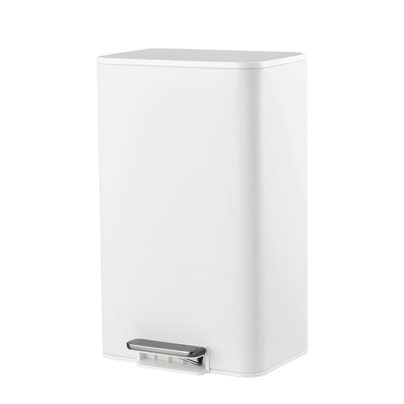 4.8 Gallon Trash Can, Rectangular Stainless Steel Waste Bin with Quiet ...