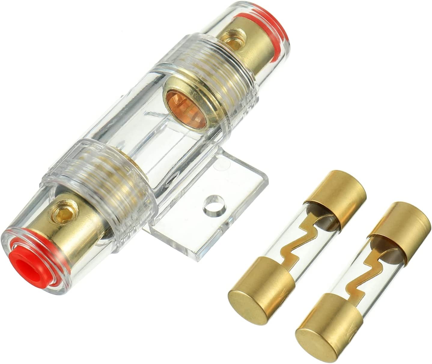 4-8 Gauge AWG in-line 60A AGU Fuse Holder with 60 Amp AGU Fuses for Car ...