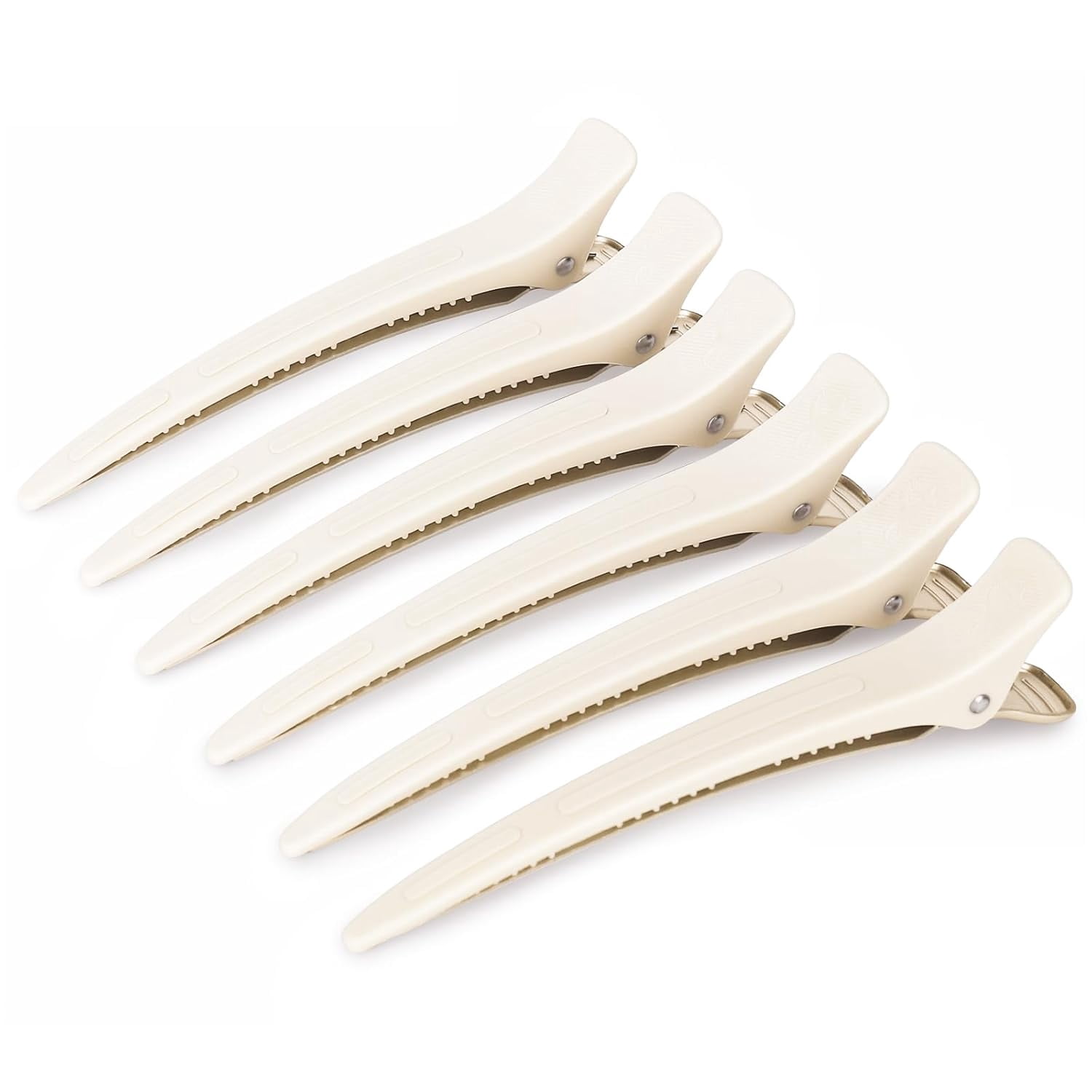 4.8" Hair Clips for Styling – Built-In Silicone Band Duckbill Clips, No ...