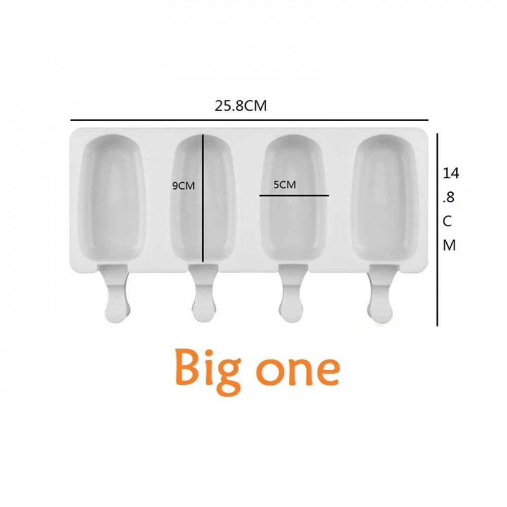 4/8 Hole Silicone Ice Cream Forms Popsicle Molds DIY Homemade Dessert ...