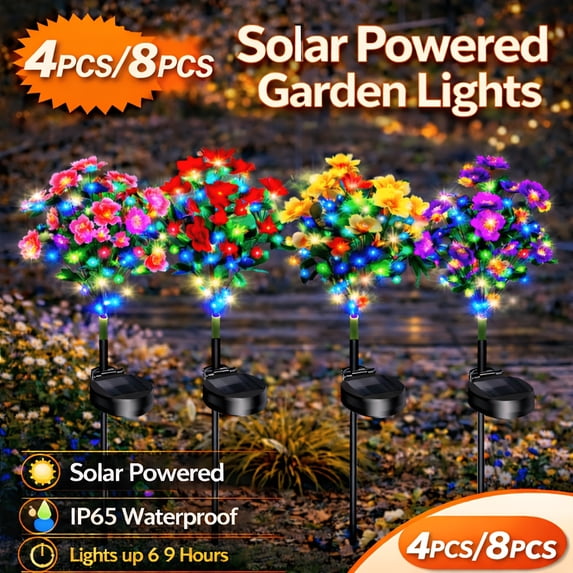 (4/8 Rhododendron Solar Lights), Courtyard Lawn, Courtyard Decoration ...