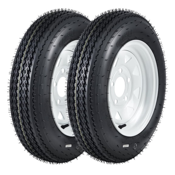 5.30-12 530-12 530X12 Trailer Tire and Wheel Assembly, Heavy-Duty Load ...
