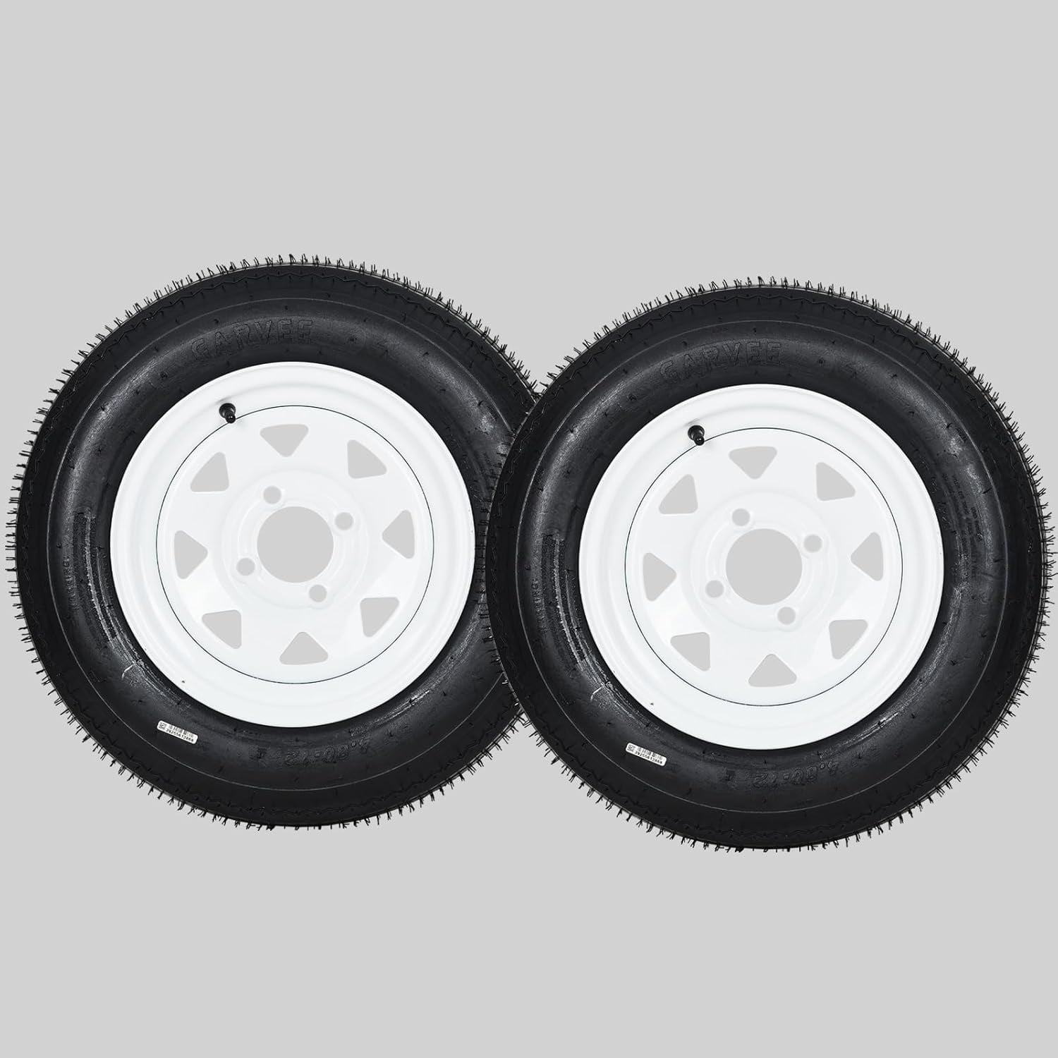 4.80-12 4.80x12 480-12 Trailer Tire & Wheel Assembly, Set of 2, 5-Lug ...