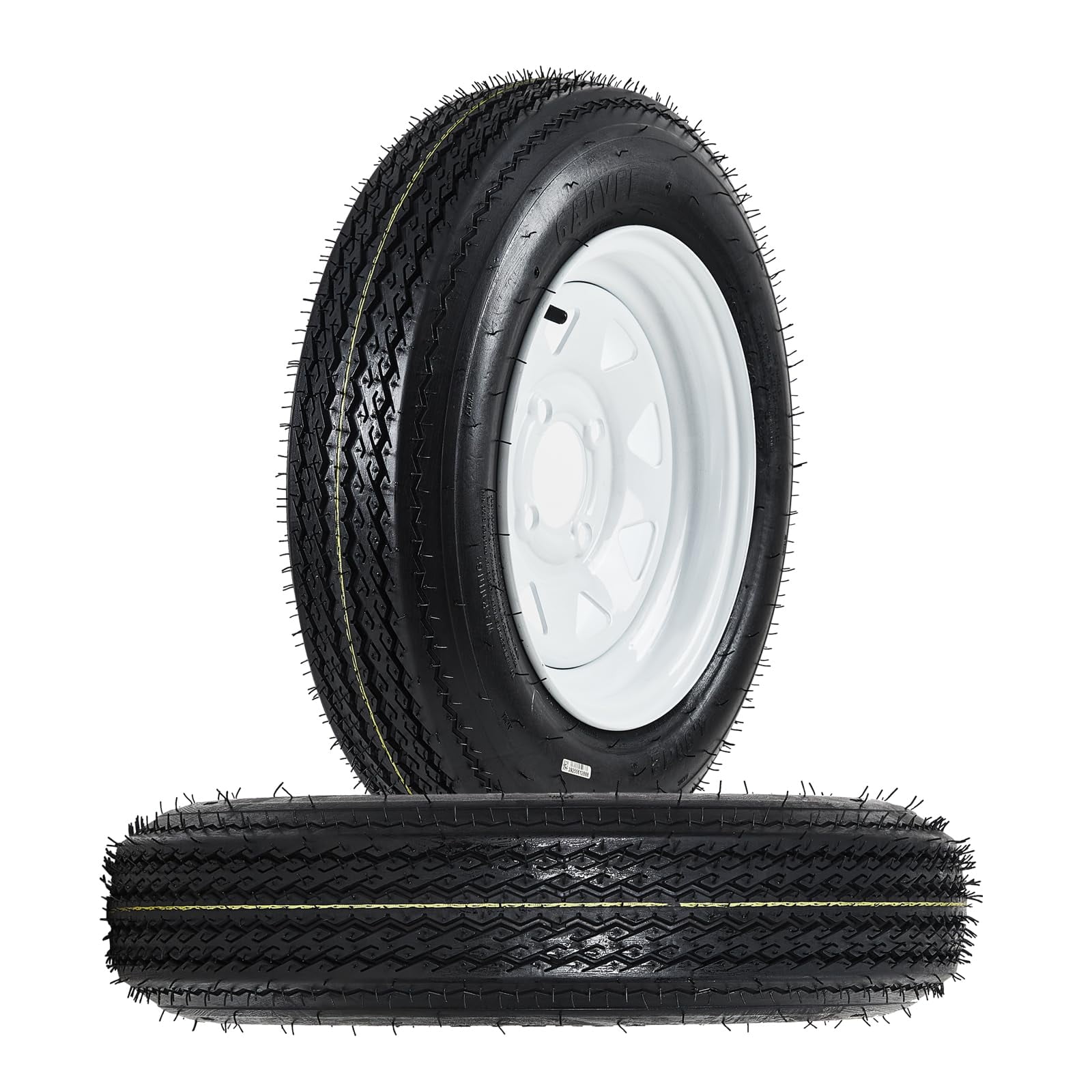 4.80-12 480-12 480X12 Trailer Tire and Wheel Assembly, Heavy-Duty Load ...