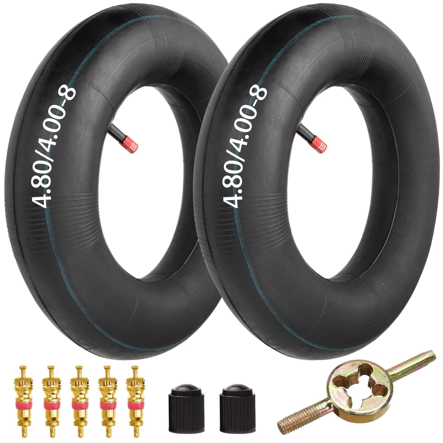 4.80/4.00-8" 480/400-8 Inner Tubes with Straight Stem Valve Gap ...