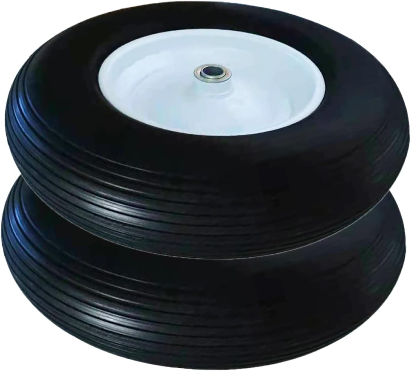 4.80/4.00-8" Flat-Free Tire and Wheel 16" Solid Wheelbarrow Tire, 3 ...