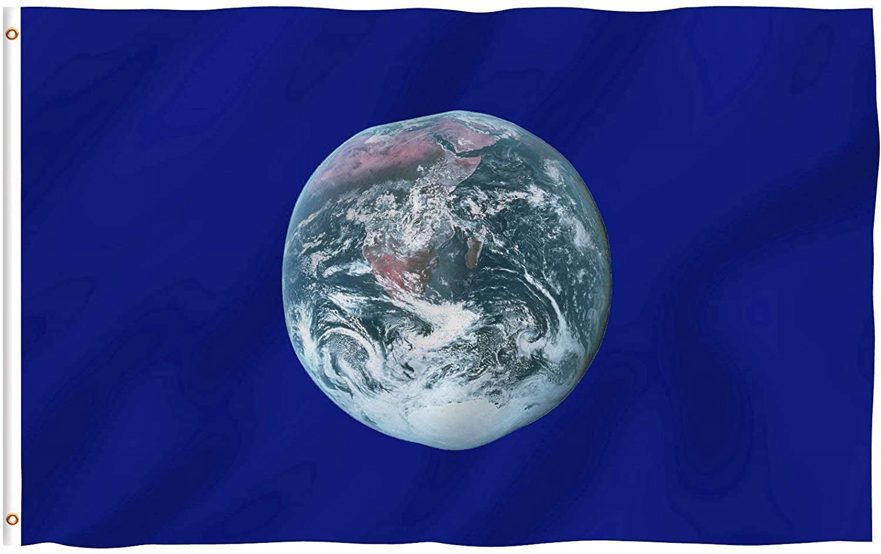 4.85x8 FT Earth Day Flag - Vivid Color and Fade Proof - Canvas Header ...